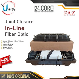 Jual Joint Closure 24C Fiber Optic JB Inline FO FTTH 24 Core PAZ ...