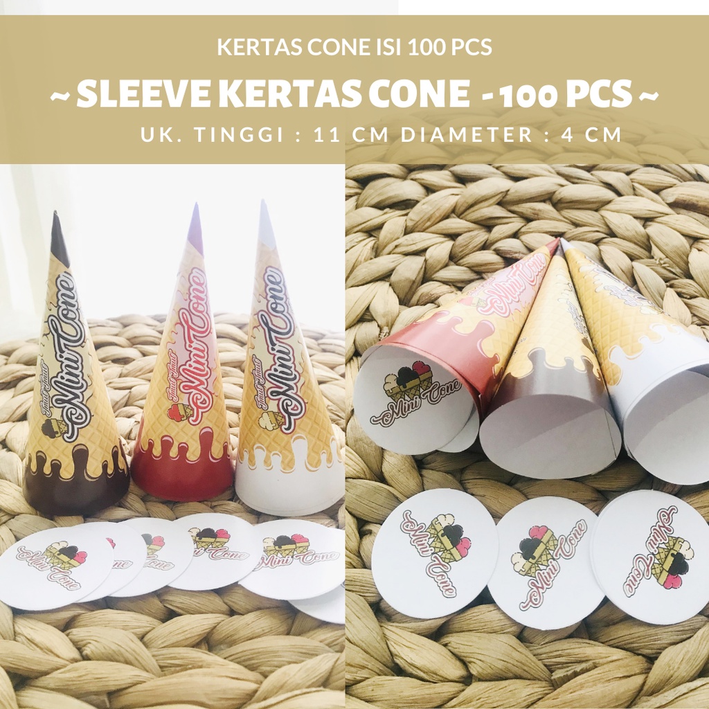 Jual JUAL KEMASAN MINI WAFLE CRISPY / BUNGKUS ES CONE MINI / KEMASAN ...