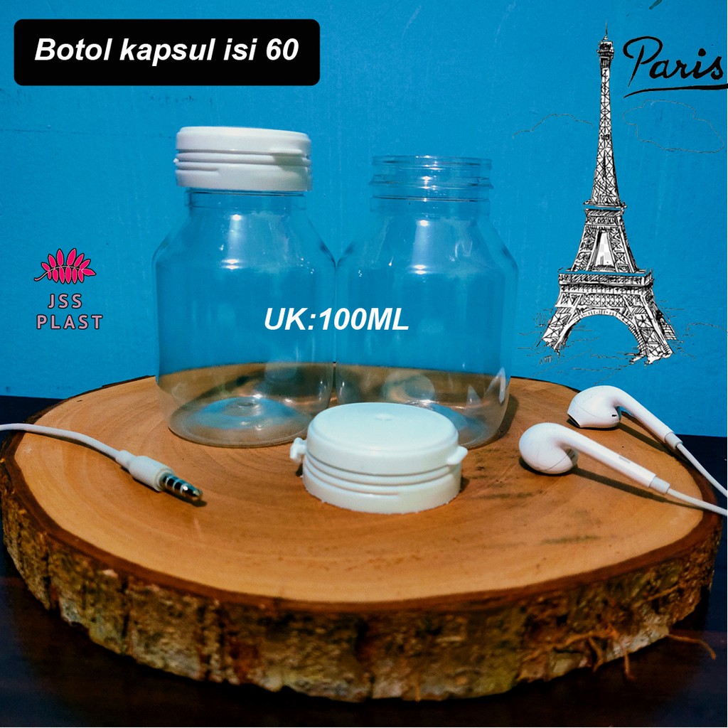 Jual Botol Kapsul Isi 60 Bulat Bening / botol bubuk isi 50gram / ukuran ... Jual Botol Kapsul Isi 60 Bulat Bening / botol bubuk isi 50gram / ukuran ...