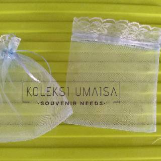 Jual Kantong tile renda pita bungkus souvenir custom | Shopee Indonesia