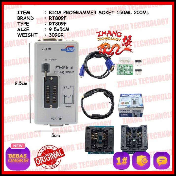 Jual Fullset Alat Flash Bios Programmer Rt809F+150Ml+200Ml Original ...