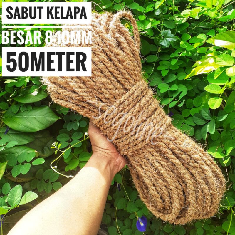 Jual TALI TAMBANG SABUT KELAPA|TAMBANG CAMPING|TALI SABUT KELAPA 8-10mm ...