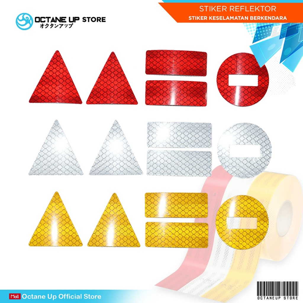 Jual Stiker Reflektor Pemantul Cahaya Motor Original Octane Up | Shopee ...