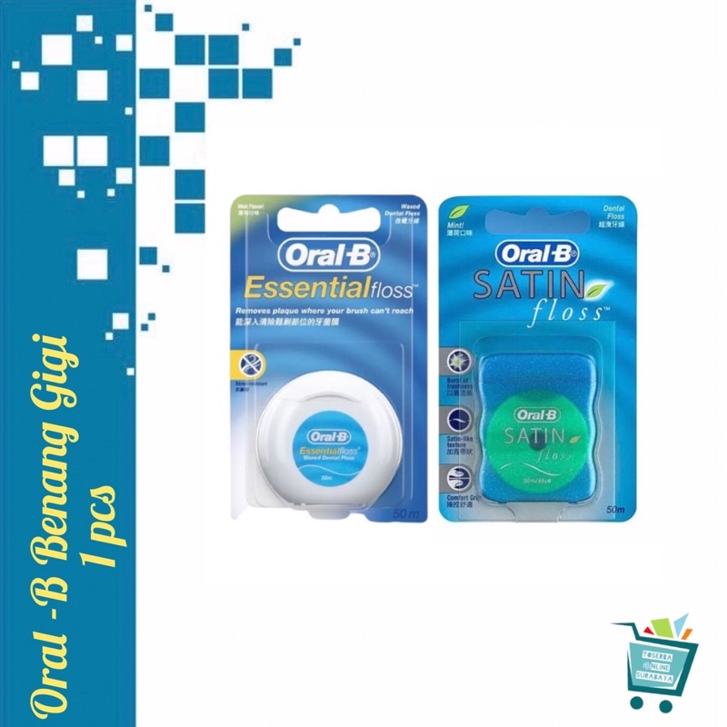 Jual Oral B Benang Gigi Essential Floss / Satin Floss 50m | Shopee ...