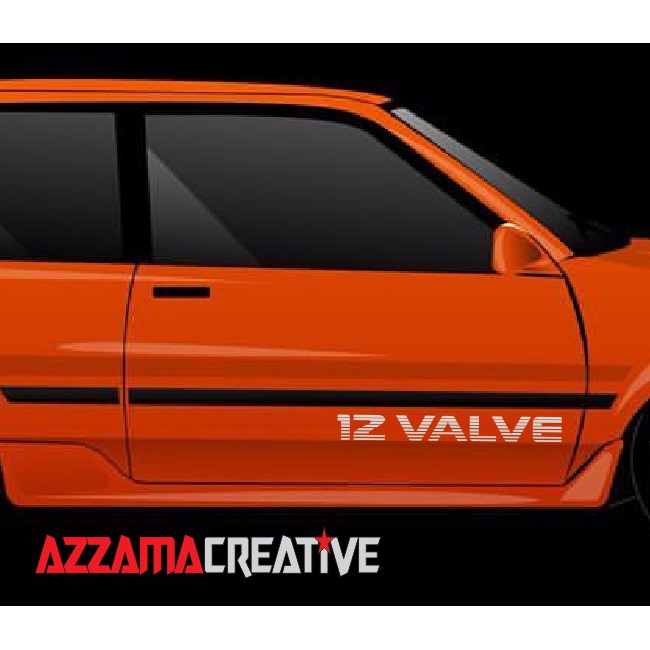 Jual Sticker Toyota Starlet 12 VALVE Big for side body | Shopee Indonesia