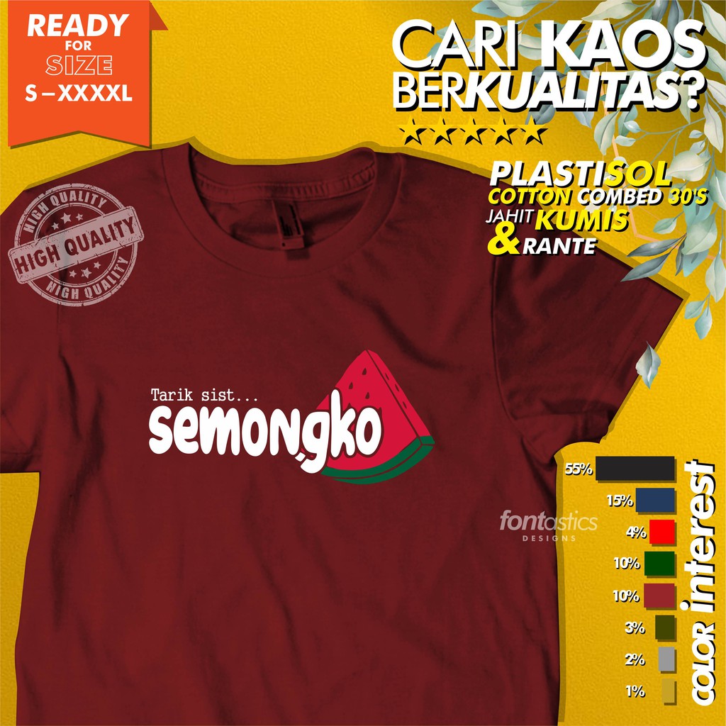 Jual KAOS TARIK SIS SEMONGKO BAJU DANGDUT CUSTOM PLASTISOL SATUAN ...