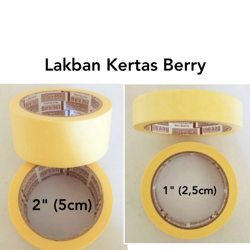 Jual Lakban Kertas TEBAL Berry 1" 1 inch dan 2" 2 inch . Masking Tape ...