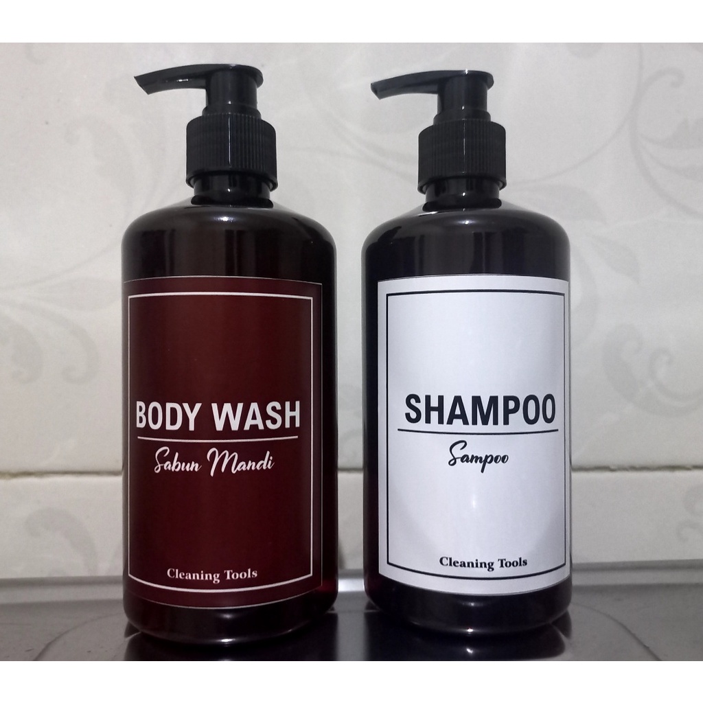 Jual Botol Pump 500 ml amber tebal cokelat / Botol pump 500 ml amber ...