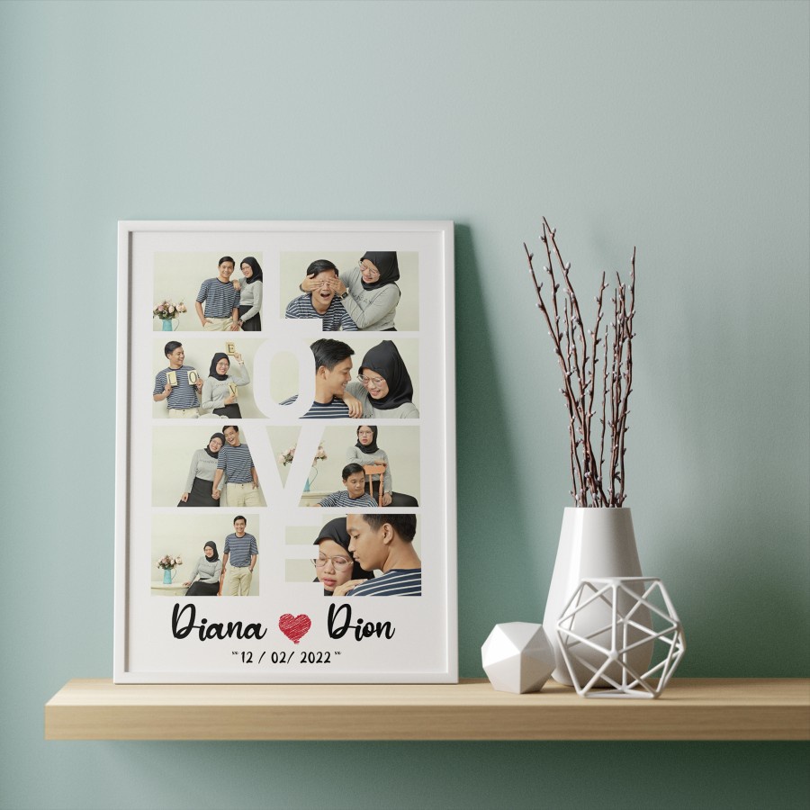 Jual Cetak foto frame Kolase 10R | Instagift Collage | Shopee Indonesia