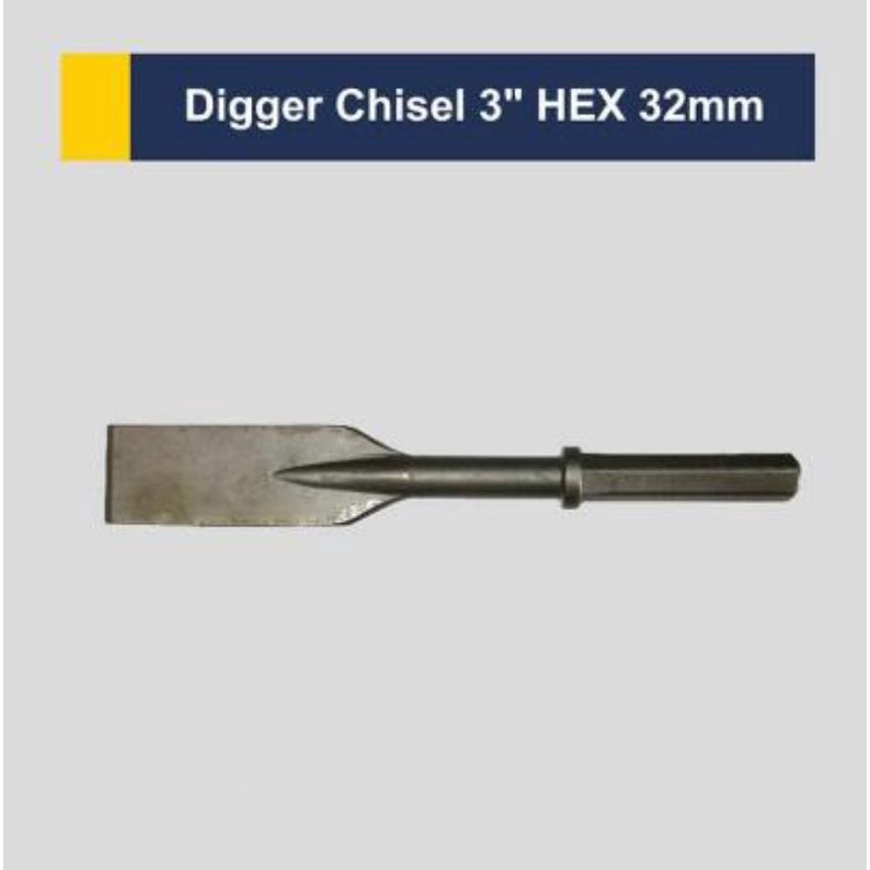 Jual Mata pisau jack hammer TPB60 Digger chisel 3" HEX 32mm | Shopee Indonesia