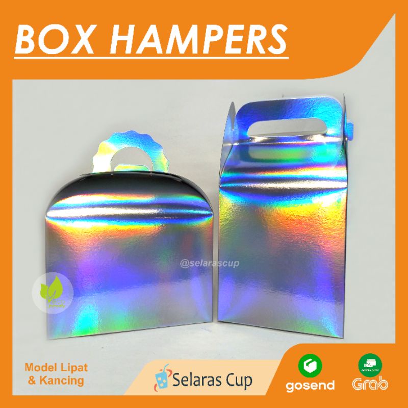 Jual ISI 10 box hampers - kotak kado - box toples - dus hampers - dus rainbow - box hologram ...