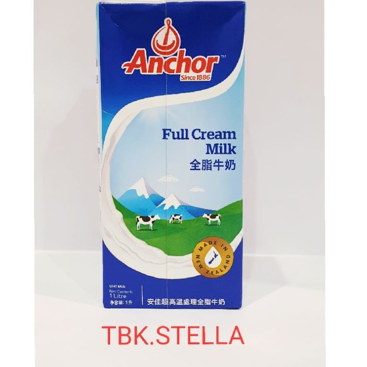Jual SUSU ANCHOR UHT FULL CREAM MILK 1 LITER | Shopee Indonesia