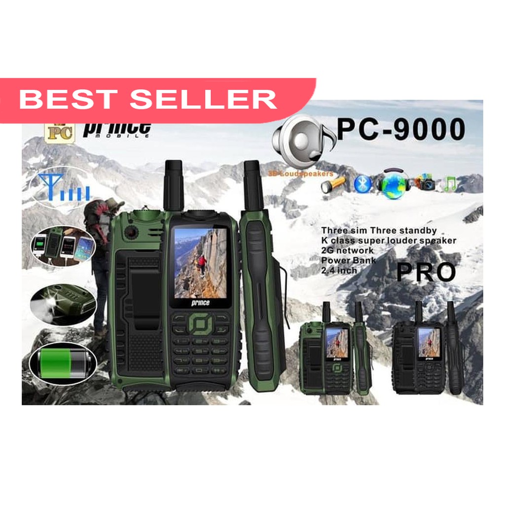 Jual READYSTOK Prince PC 9000 HP PowerBank PC9000 Power Bank 3 Sim Card - Hitam GARANSI | Shopee ...