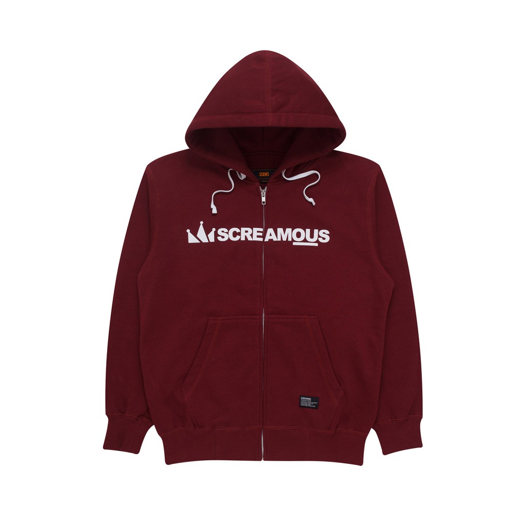 Jual Screamous Sweater Zipper Hoodie LEGEND WHITE MAROON | Shopee Indonesia