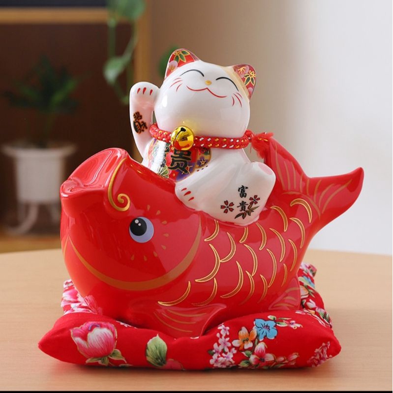 Jual Lucky cat celengan / manekineko celengan / hiasan kucing hoki ...