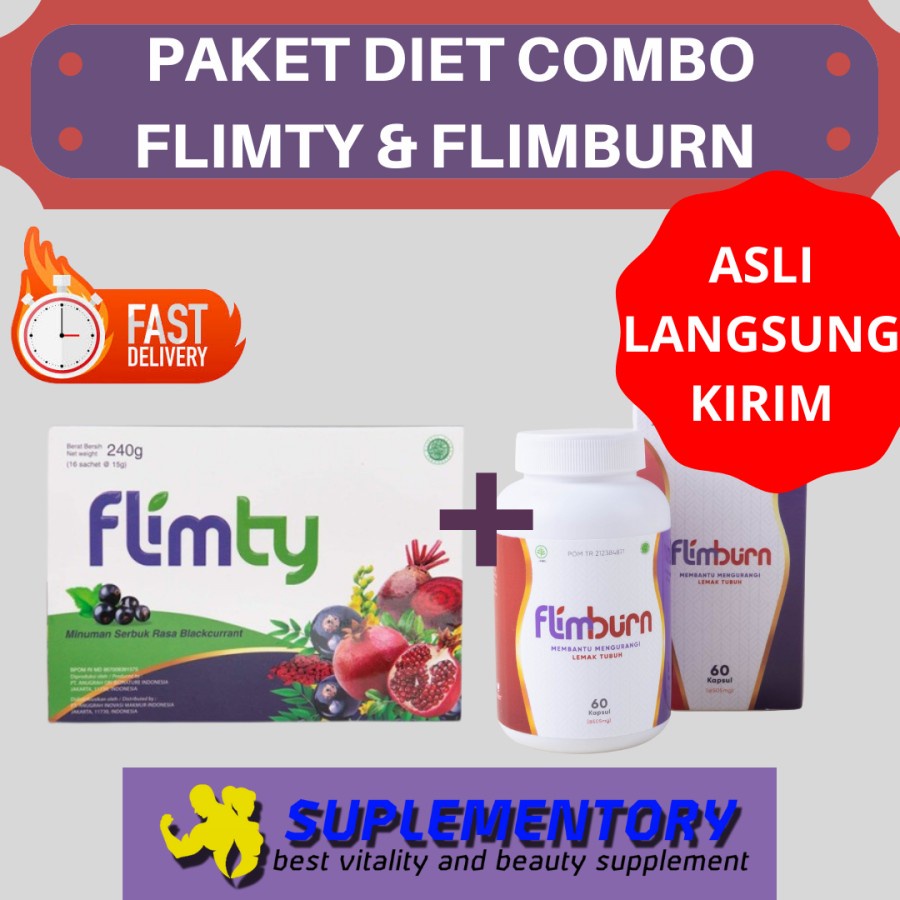 Jual PROMO Paket Combo Flimburn + Flimty Obat Diet Flinty Flimti ...
