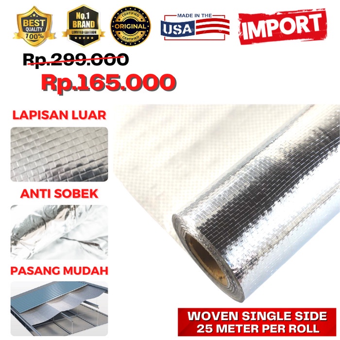 Jual Peredam Panas Insulasi Atap Alumunium Foil Woven Single Side 25 ...