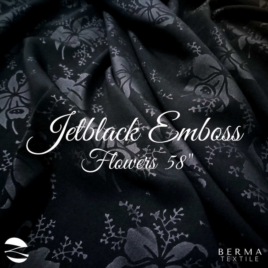 Jual Jetblack Emboss Motif Bunga Kertas | Shopee Indonesia