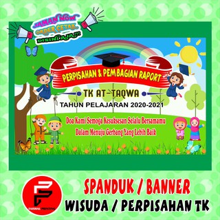 Jual Spanduk/ Banner/ Backdrop Wisuda Pelepasan TK Paud Ukuran 2 x 1 meter | Shopee Indonesia