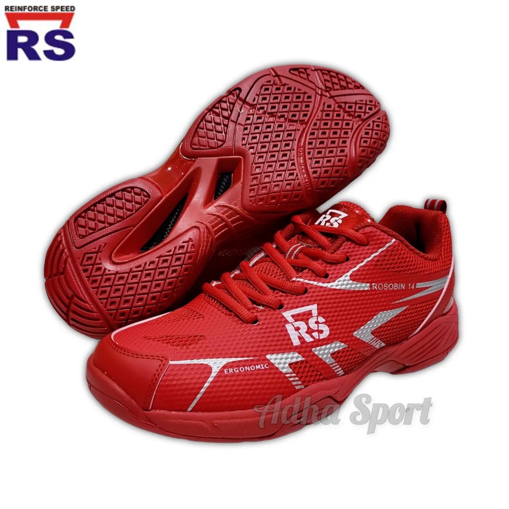 Jual Sepatu Badminton RS Rosobin 14 Merah ( Red ) Original Bulutangkis ...