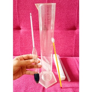 Jual Test Density BBM 3 Pcs Hydrometer ASTM Solar Termometer Gelas Ukur ...