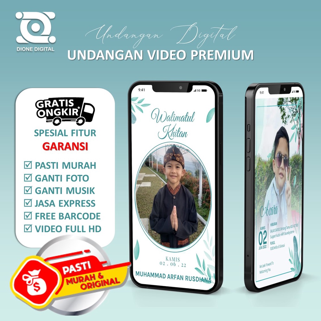 Jual K01 Undangan video digital undangan Khitan khitanan, anak sunatan ...