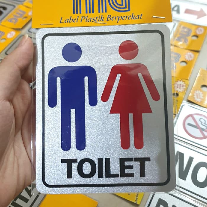 Jual Stiker Sticker Tempel Gambar Logo Toilet Umum | Shopee Indonesia