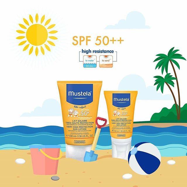 Jual Mustela High Protection Sun Lotion SPF 50+ 40 ml - 100 ml | Shopee ...