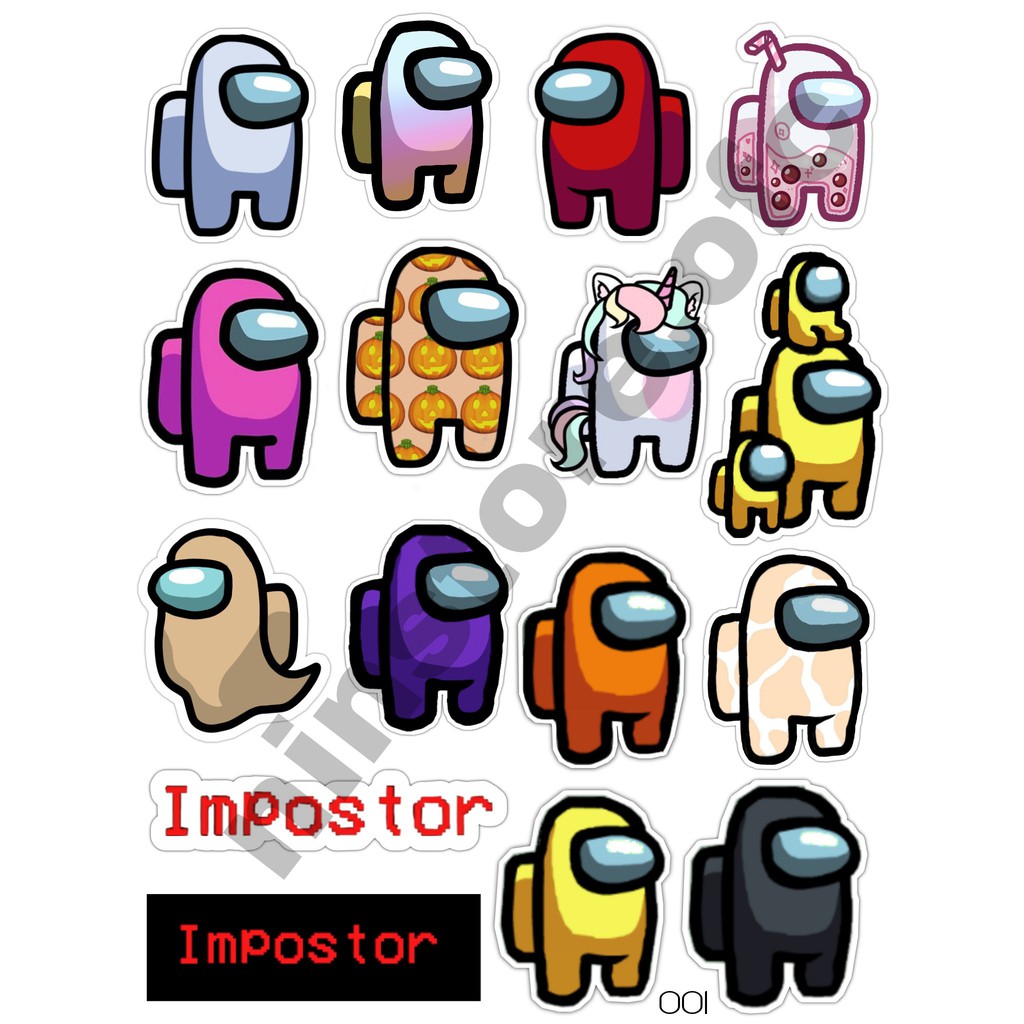 Jual STIKER/STICKER AMONG US IMPOSTOR EDITION UNTUK CASE HP/LAPTOP ...