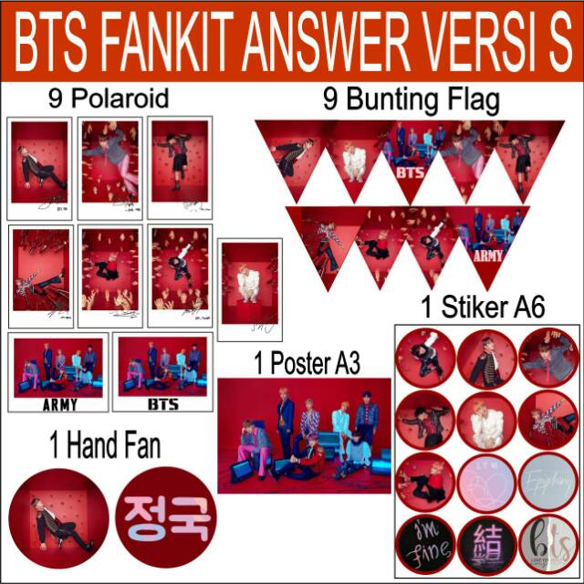 Jual FANKIT BTS / POLAROID BTS / STIKER BTS / FLAG BTS / POSTER BTS ...