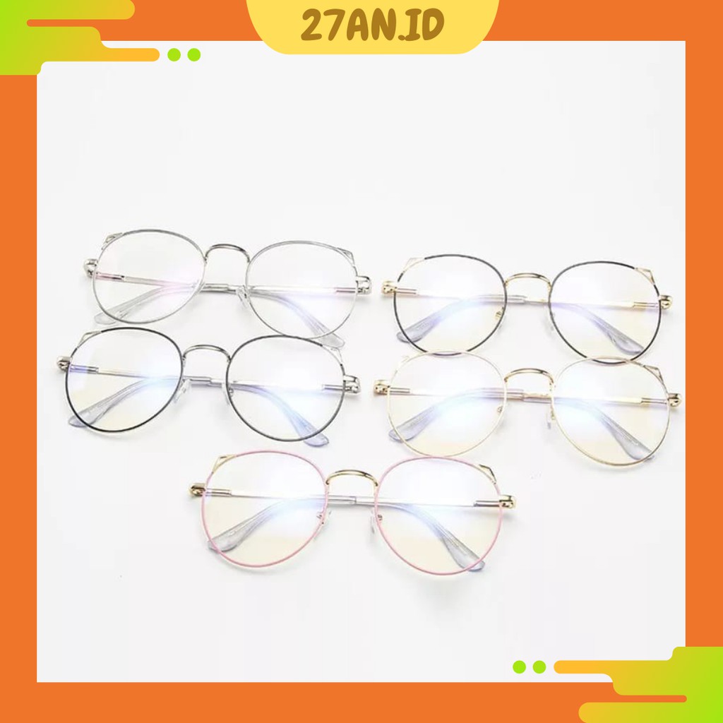Jual (27AN.ID) Kacamata Baca Frame KM28 Anti Radiasi Metal Gaya Retro Untuk Pria / Wanita B12 ...