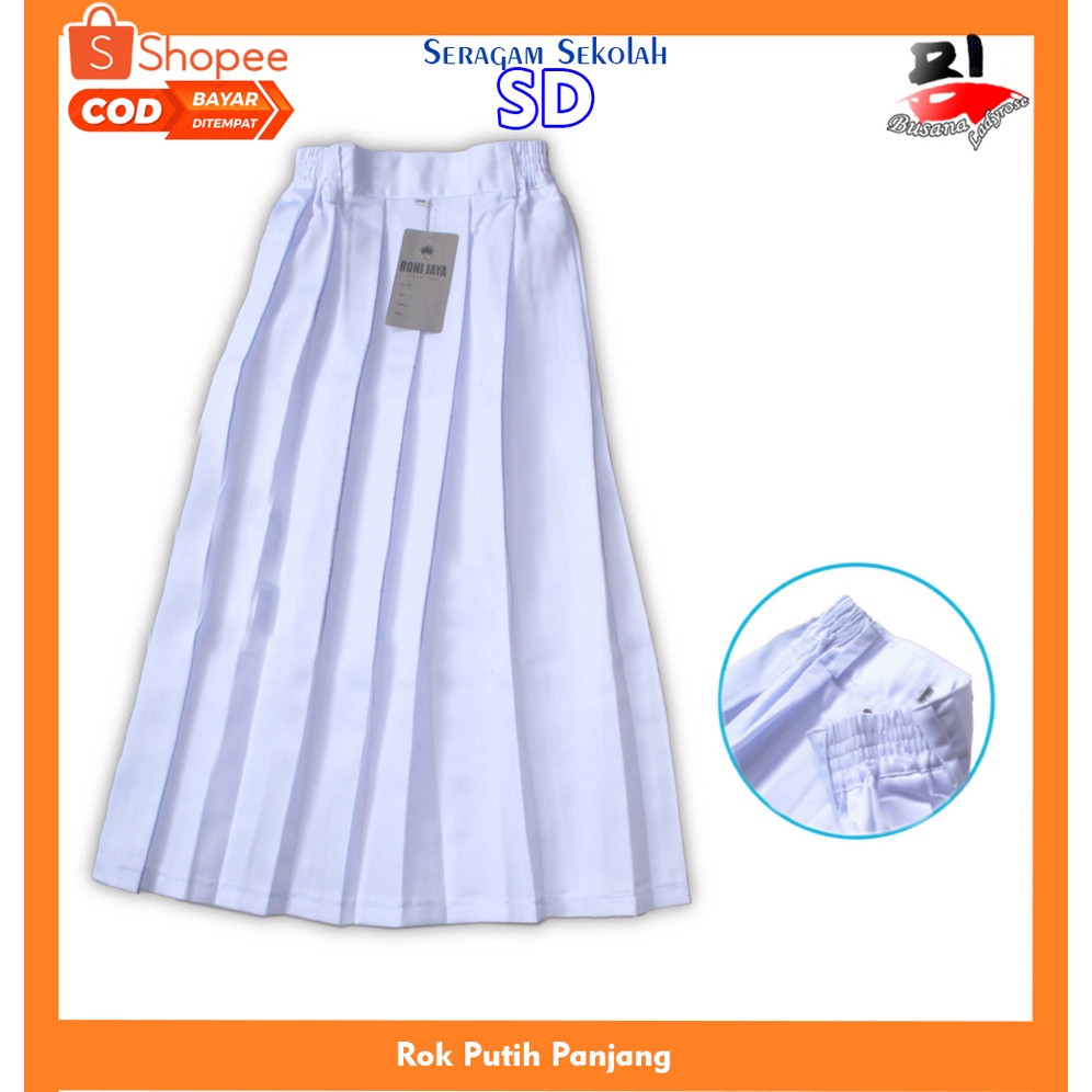 Jual Seragam sekolah smp dan sma rok sekolah rok rampel putih panjang | Shopee Indonesia