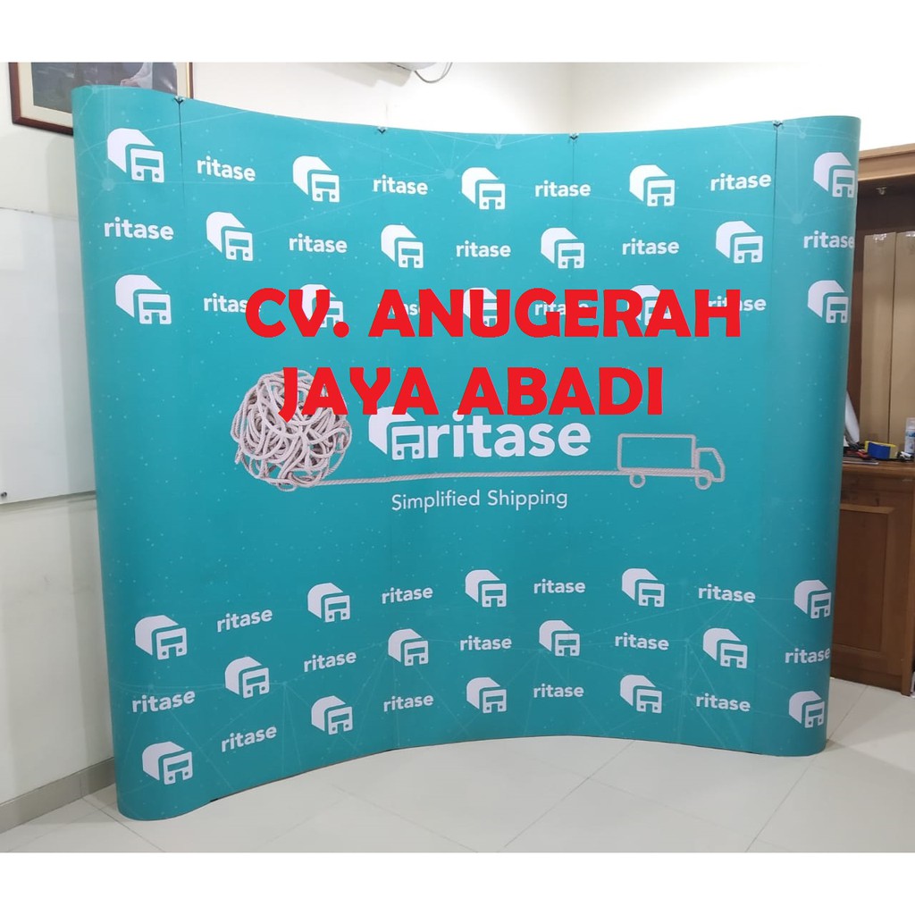 Jual BACKWALL /BACKDROP portable module uk 3x3 INCLUDE PRINTING ...