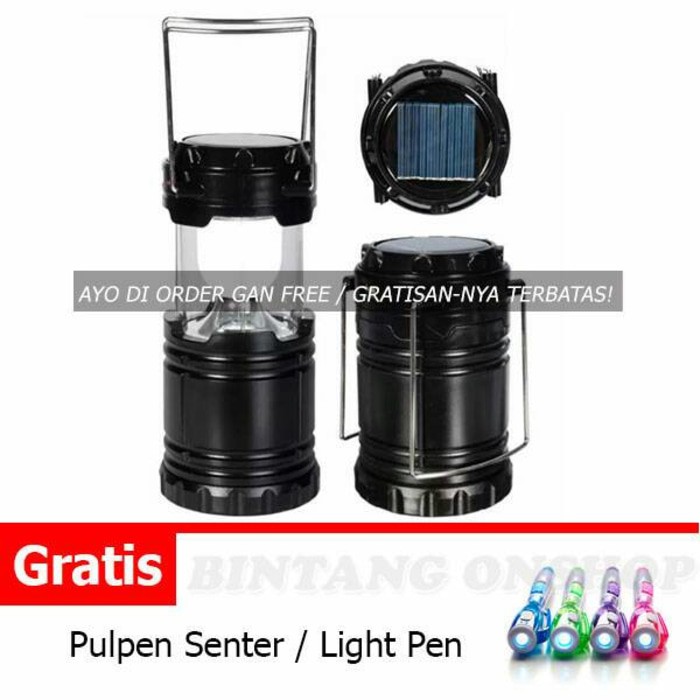 Jual Lampu Camping / Lentera Solar / Lampu Emergency / Petromax / Black | Shopee Indonesia