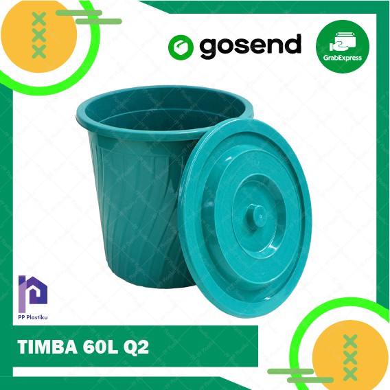 Jual TIMBA 60L + TUTUP / TONG AIR 60 LITER / EMBER / BASKOM - PLASTIK ...