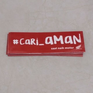 Jual Stiker Cari Aman / Cari Aman Honda / Stiker Printing / Print n Cut ...