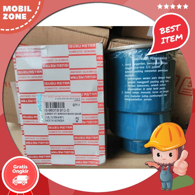 Jual Sparepart Mobil Filter Saringan Minyak Solar Nhr Nkr 55 New & Nkr ...