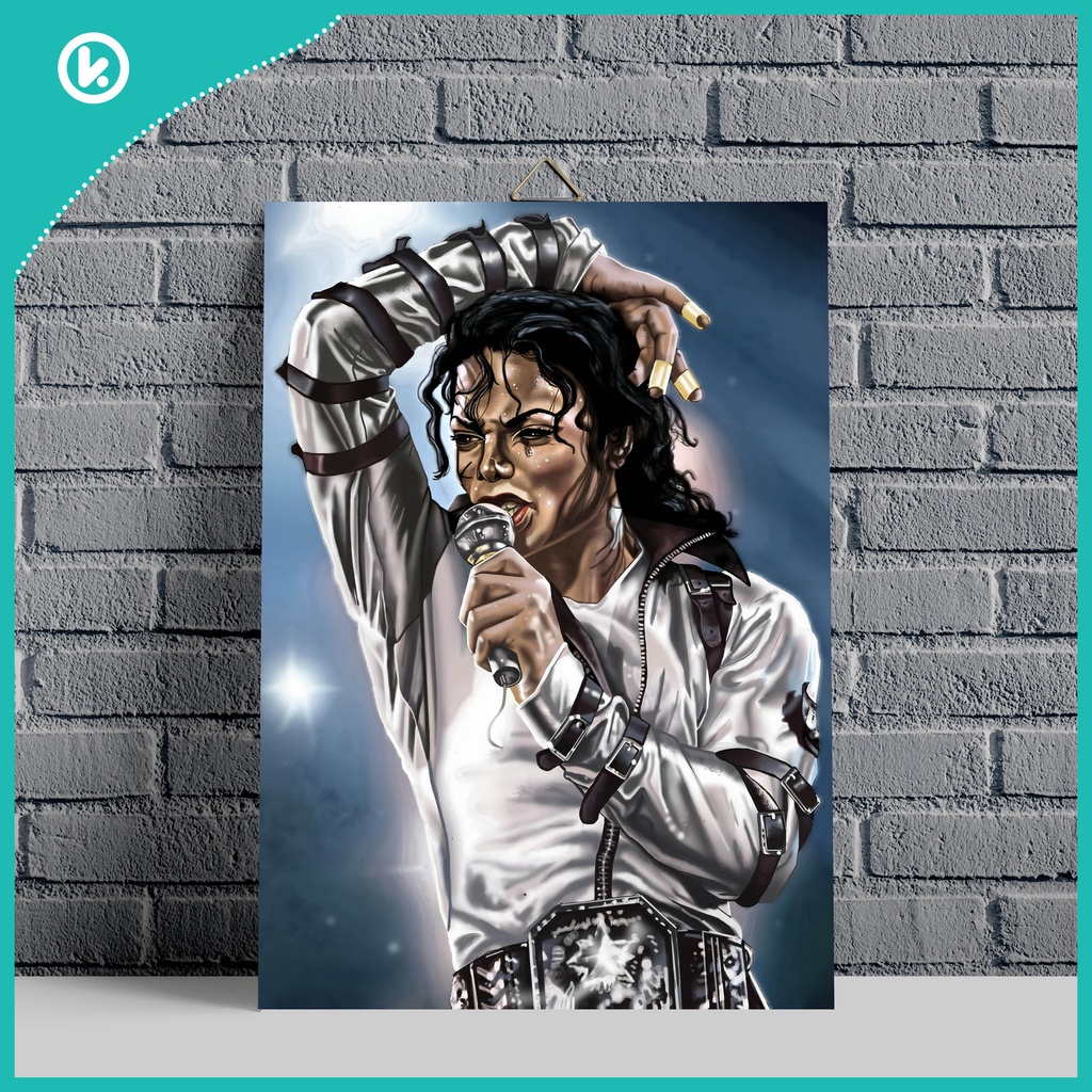 HIASAN DINDING POSTER KAYU PREMIUM - MICHAEL JACKSON | Wall Decor Rumah ...