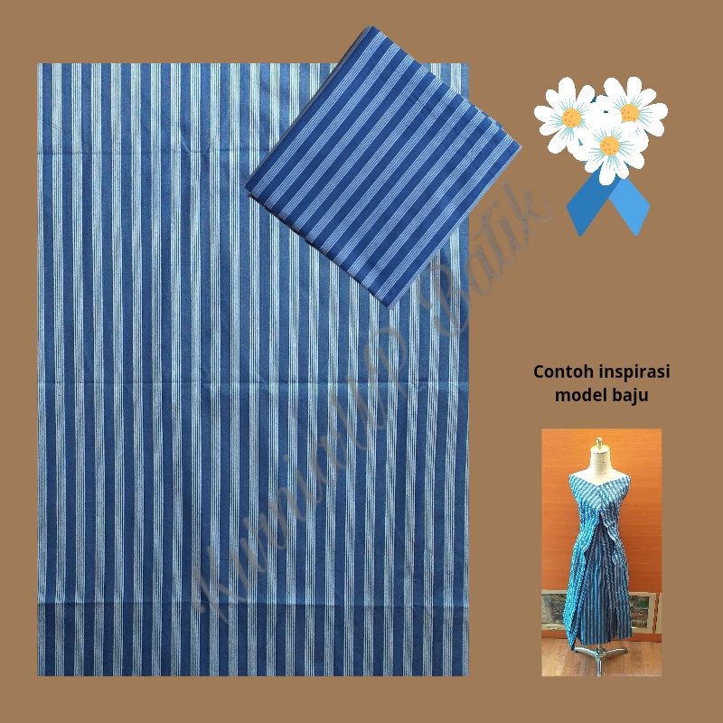 Jual Kain Tenun Lurik Warna Putih Biru | Shopee Indonesia