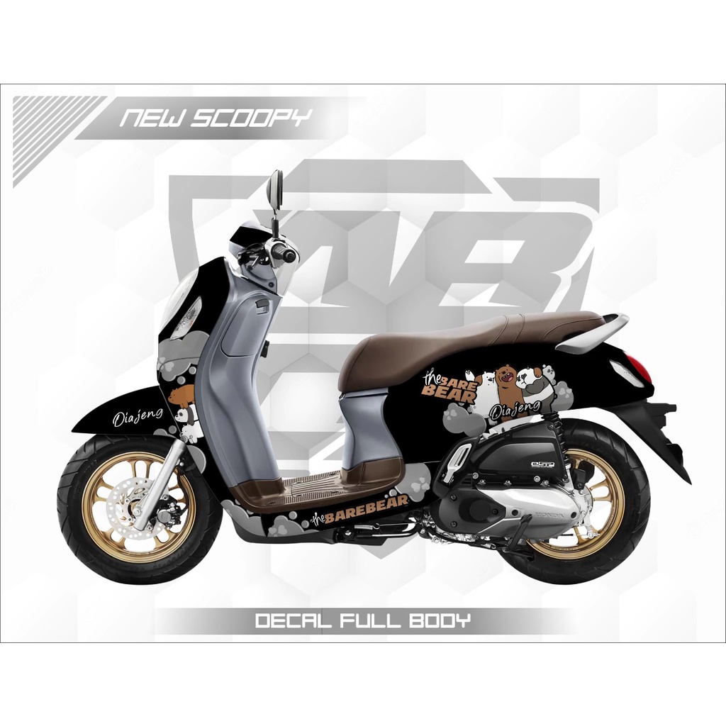 Jual Decal Sticker / stiker motor Scoopy 2021 Custom Full body cute ...