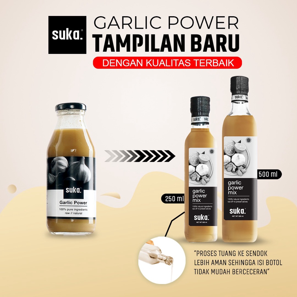 Jual Suka Brand - Garlic Power Mix / Jus Bawang Putih Herbal ( 250ml ...