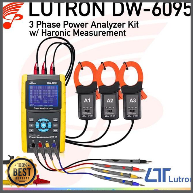 Jual alat Lutron DW-6095 3 Phase Power & Harmonic Analyzer Real time Data Logger - NON GARANSI ...