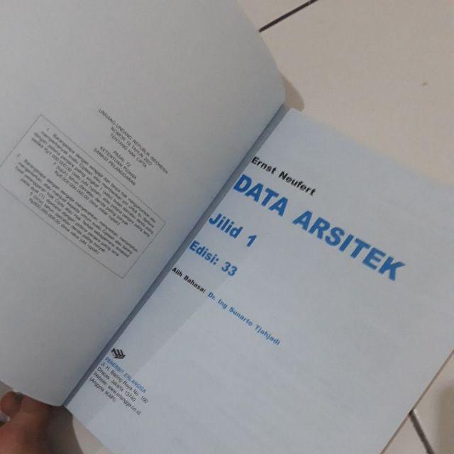 BUKU DATA ARSITEK JILID 1 ORIGINAL ERNST NEUFERT | Shopee Indonesia