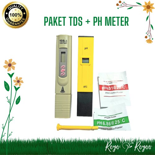 Jual PAKET ALAT UKUR HIDROPONIK TDS meter + PH meter + PH Buffer meter | Shopee Indonesia