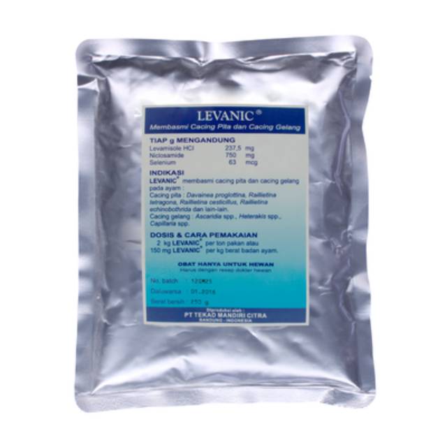 Jual LEVANIC OBAT CACING AYAM 250gr | Shopee Indonesia