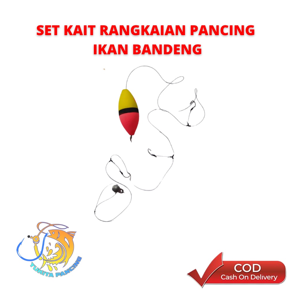 Jual Set Kait Rangkaian Pancing Ikan Bandeng / Pelampung Busa Ikan ...