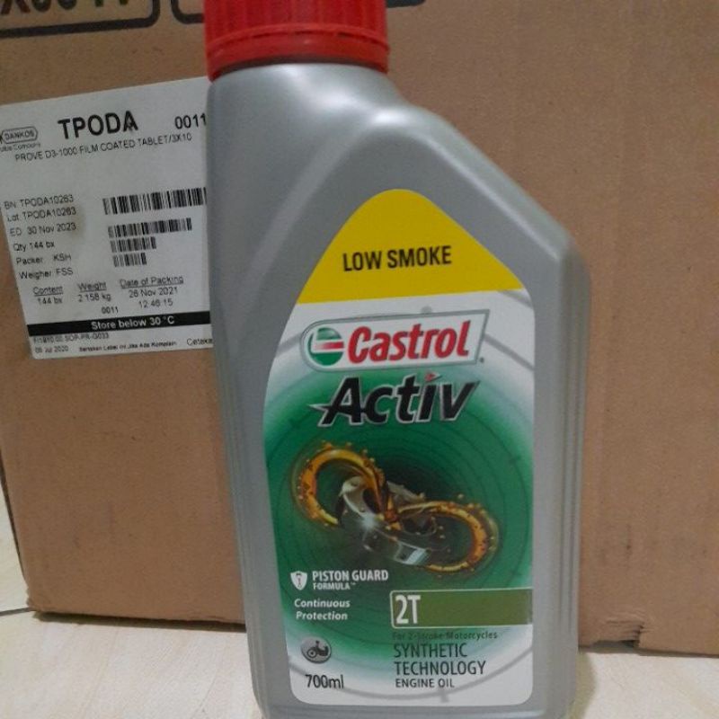 Jual Castrol Activ Oil 2T Low Smoke 700ml original Synthetic Technology ...