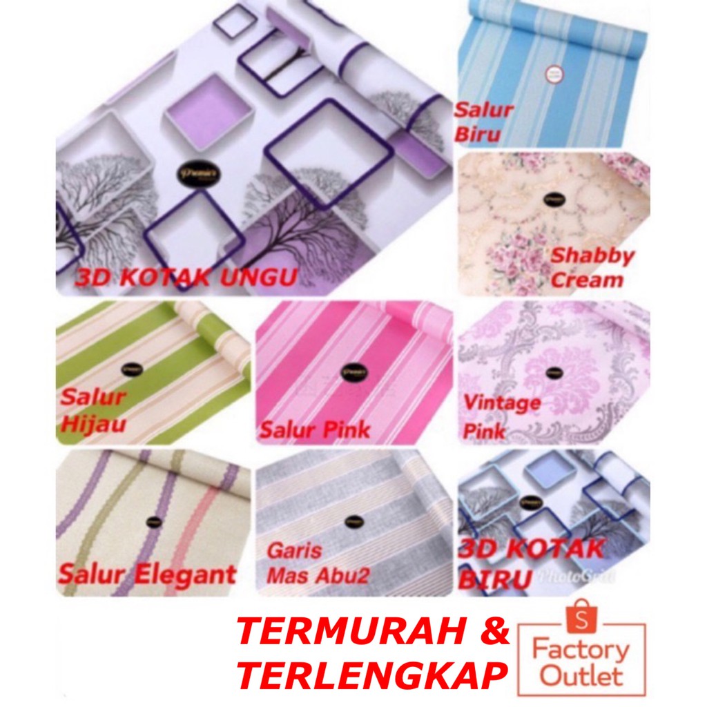 Jual 1 KG MUAT 2 ROLL !! TERMURAH !! WALLPAPER DINDING KUALITAS TERBAIK / Wallsticker ukuran 45 ...
