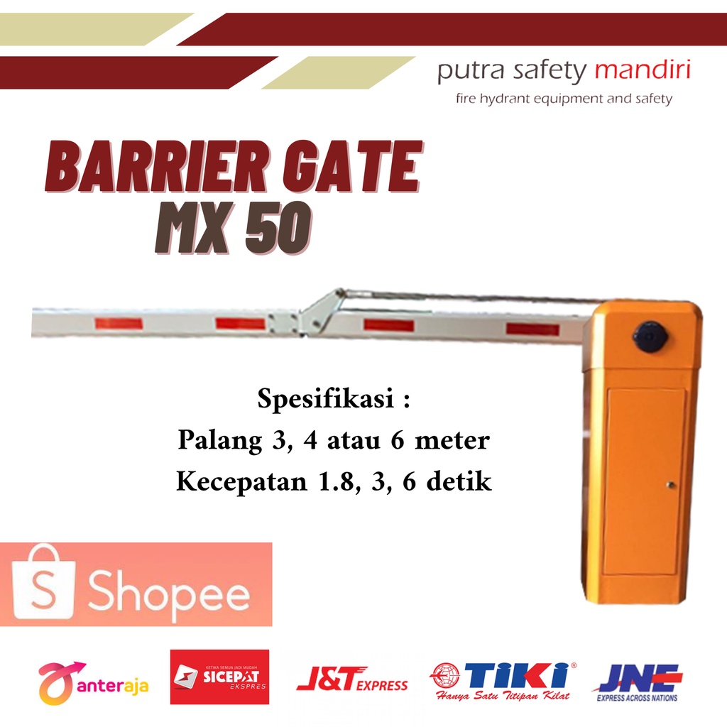 Jual BARRIER GATE ARM BOOM MX 10 50 80 SERIES LED PORTAL PALANG PINTU ...