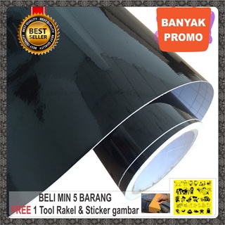 Jual Stiker warna hitam gloss/Stiker hitam metalik/Wallstiker hitam ...